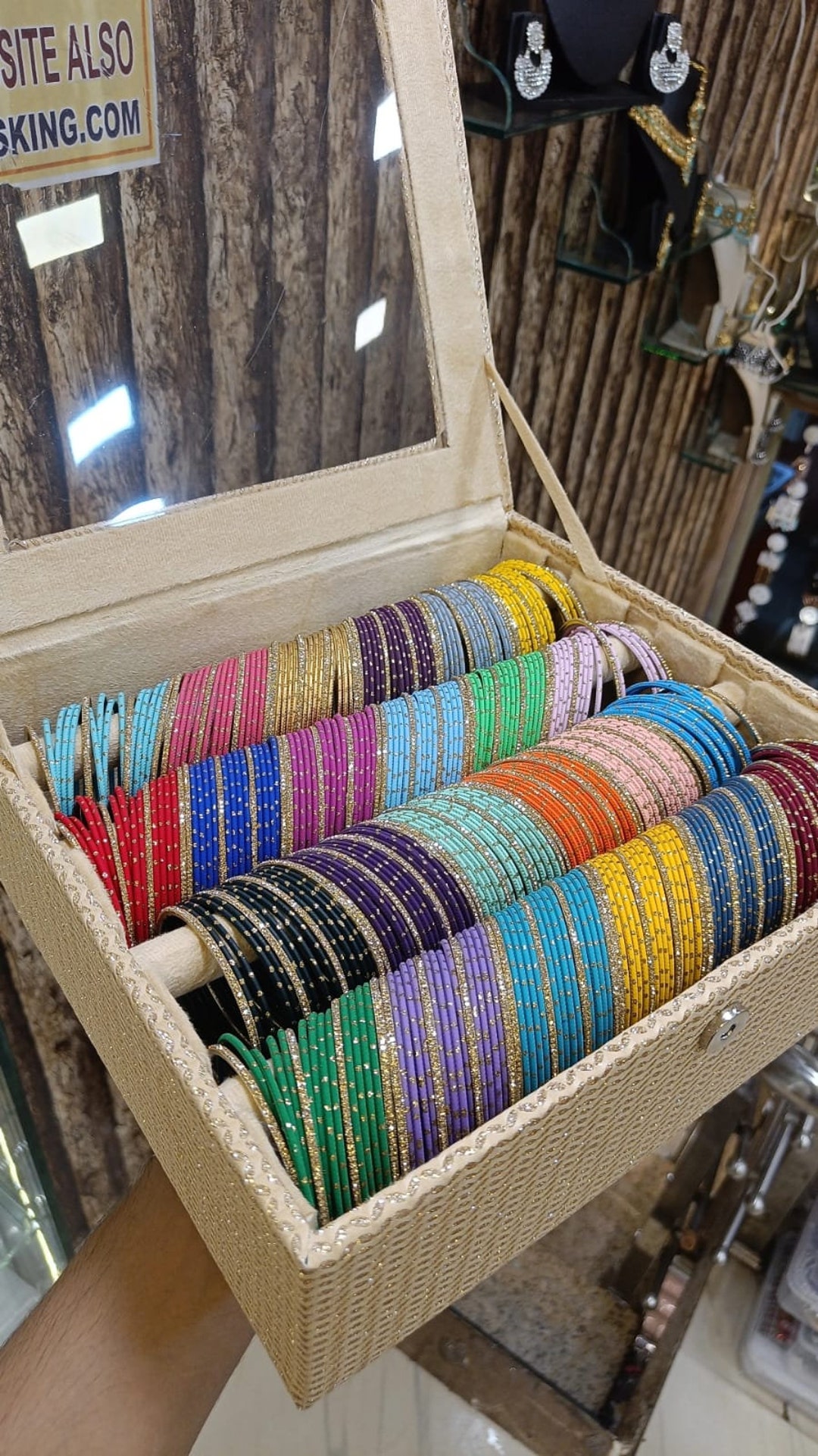 24 Dozen and 24 Colours Combo Box, Multi Colour Stone Indian Asian ...