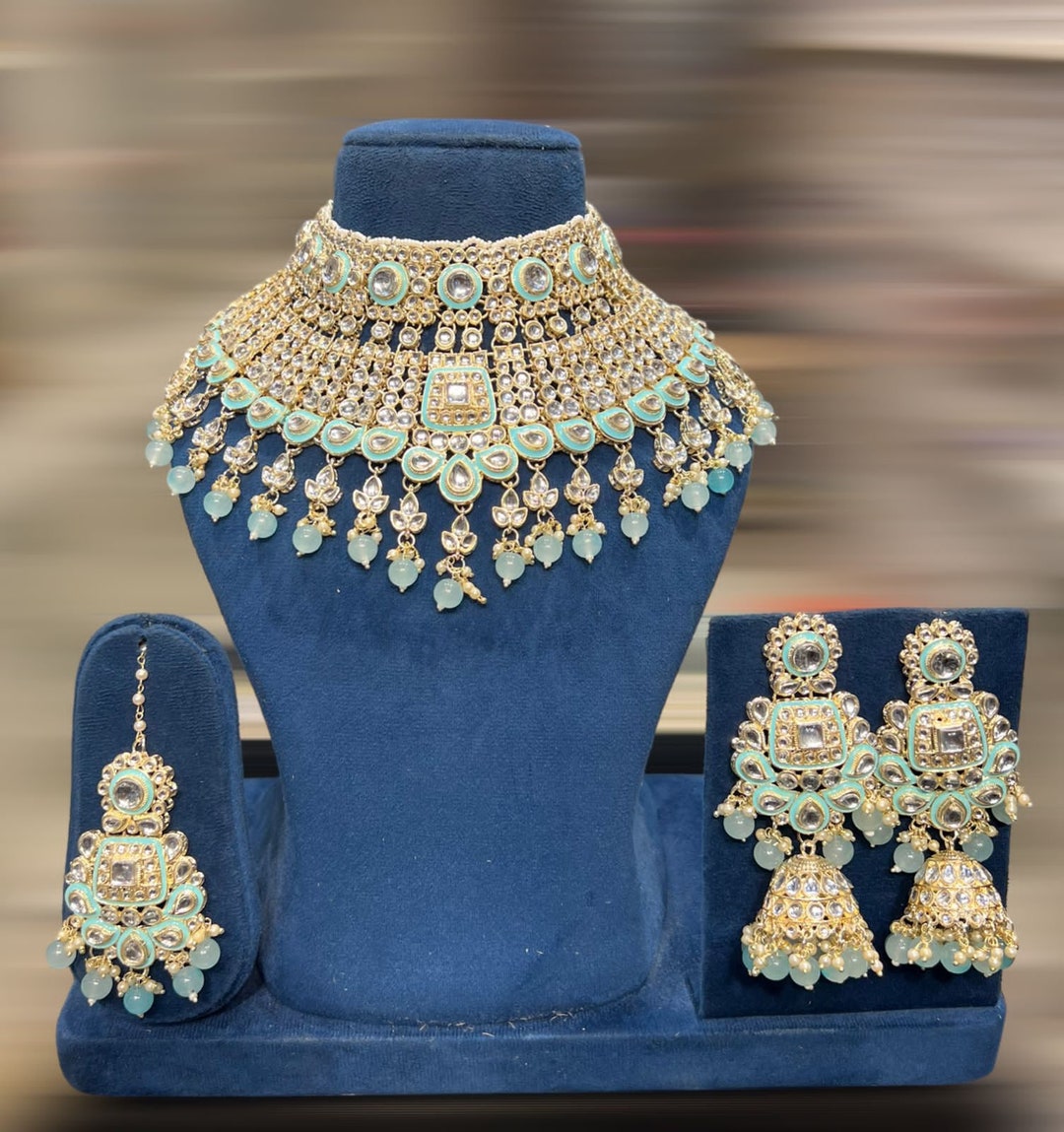 Heavy Kundan Bridal Sets, Sabyasachi Designer Kundan Set/green Kundan ...
