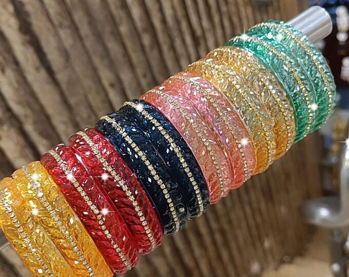 Antique Unique Glass Bangle Box of 6 Pairs of 6 Unique Attractive ...