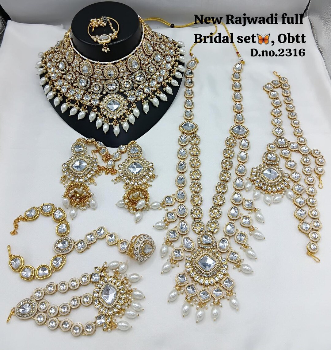 Full Kundan Bridal Sets, Sabyasachi Designer Kundan Set/green Kundan ...