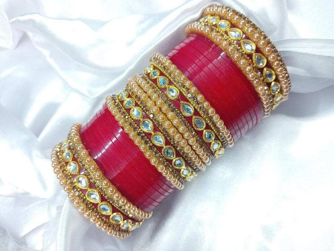 Indian Bridal Kundan Choora Set/ Wedding Chooda/traditional Bridal ...