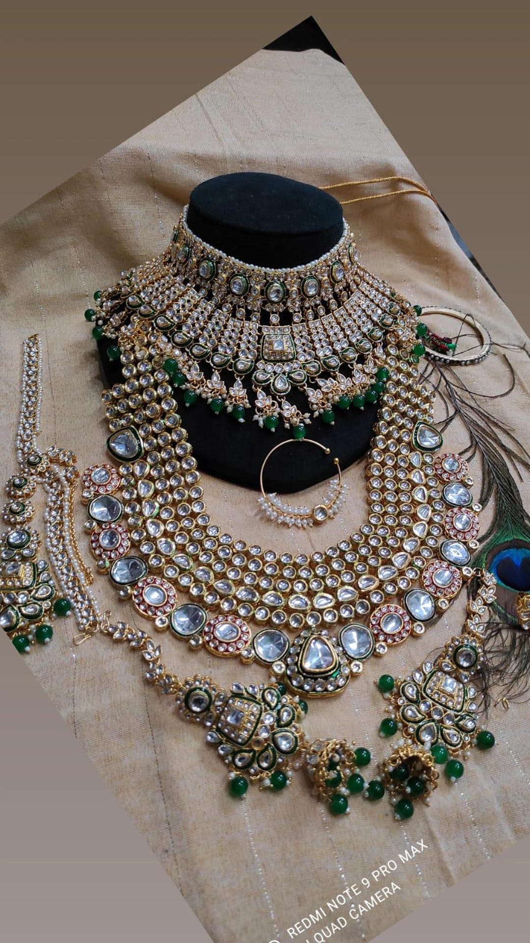 Full Kundan Bridal Sets, Sabyasachi Designer Kundan Set/green Kundan ...