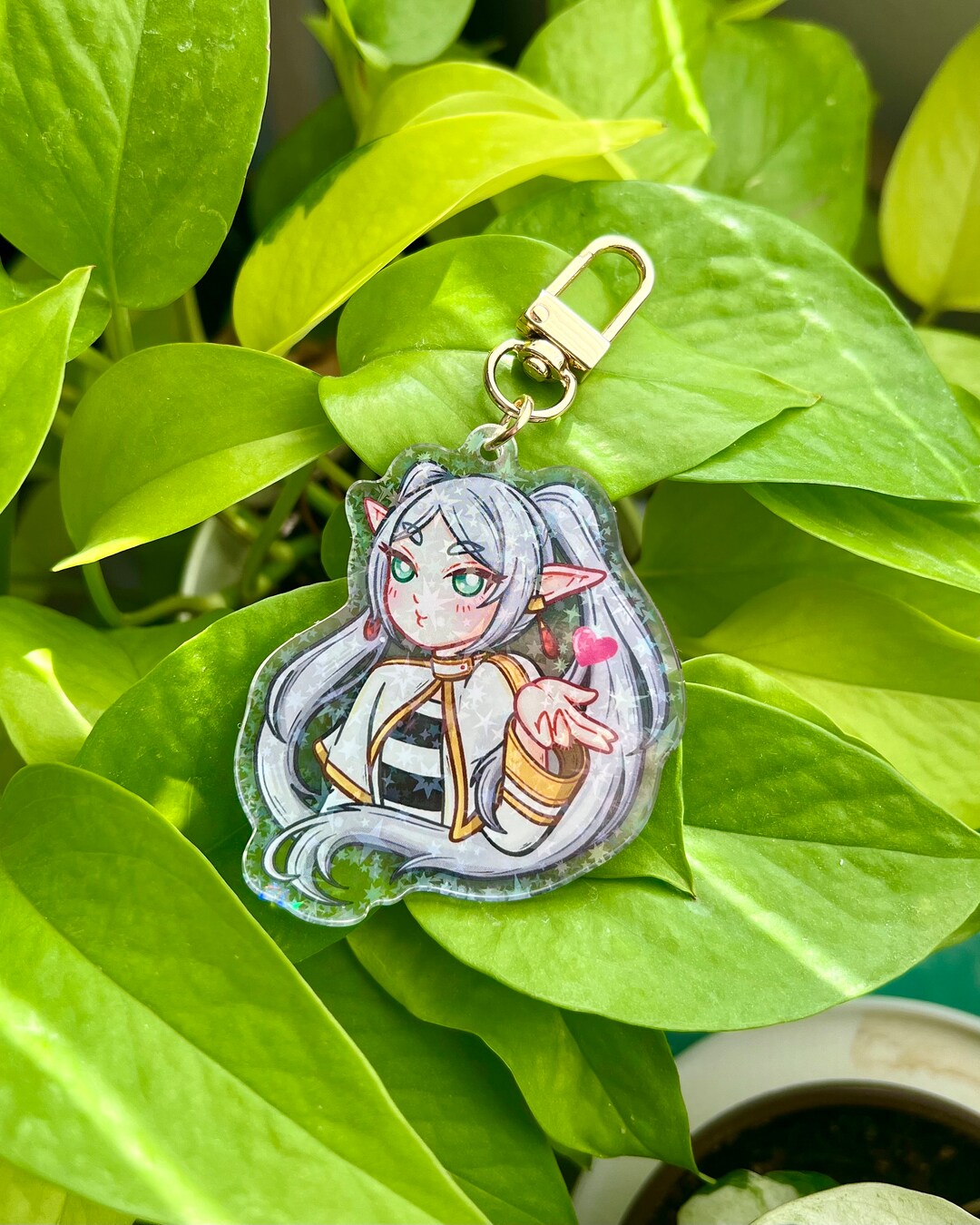 Kissing Frieren Star Holographic Charm Anime Kawaii - Etsy