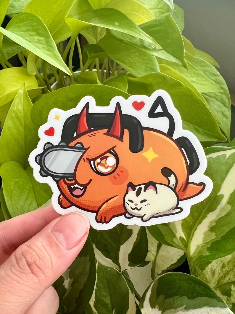 Pochita Chainsaw Man Sticker Vinyl Matte Die-cut Anime - Etsy