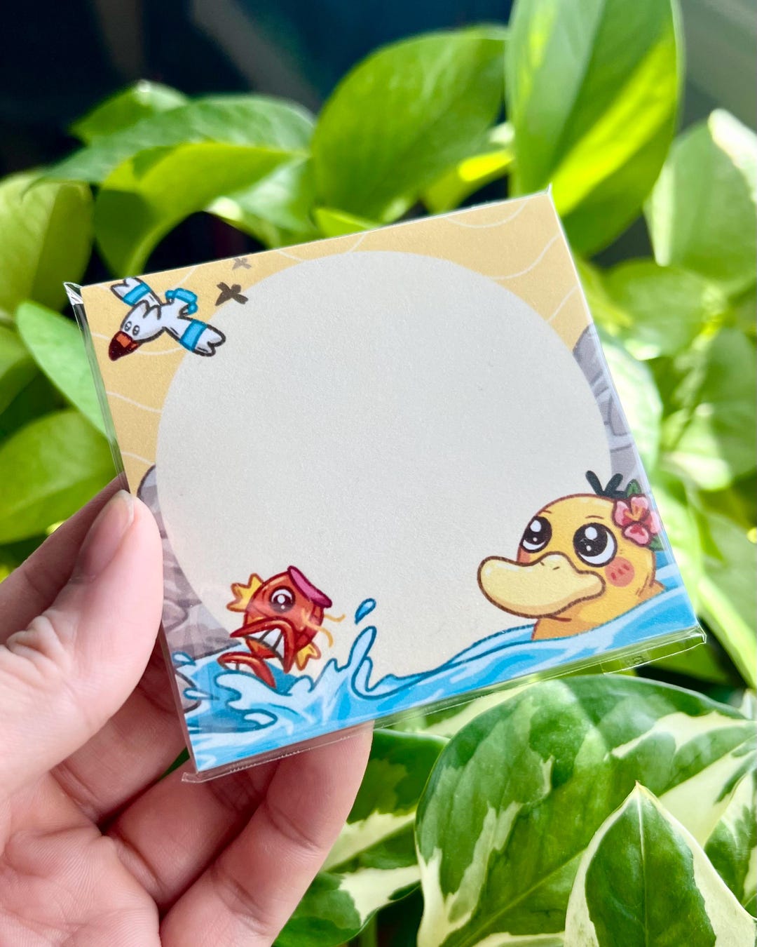 Pokemon Concierge Sticky Notes Psyduck Magikarp Memo Pad Stationary - Etsy