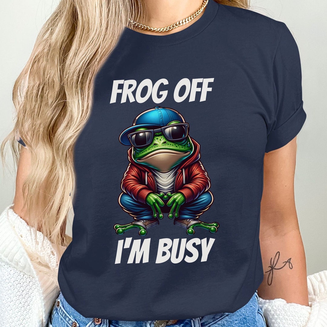 Cute Frog Shirt, Adorable Frog off I'm Busy T-shirt, Funny Amphibian ...