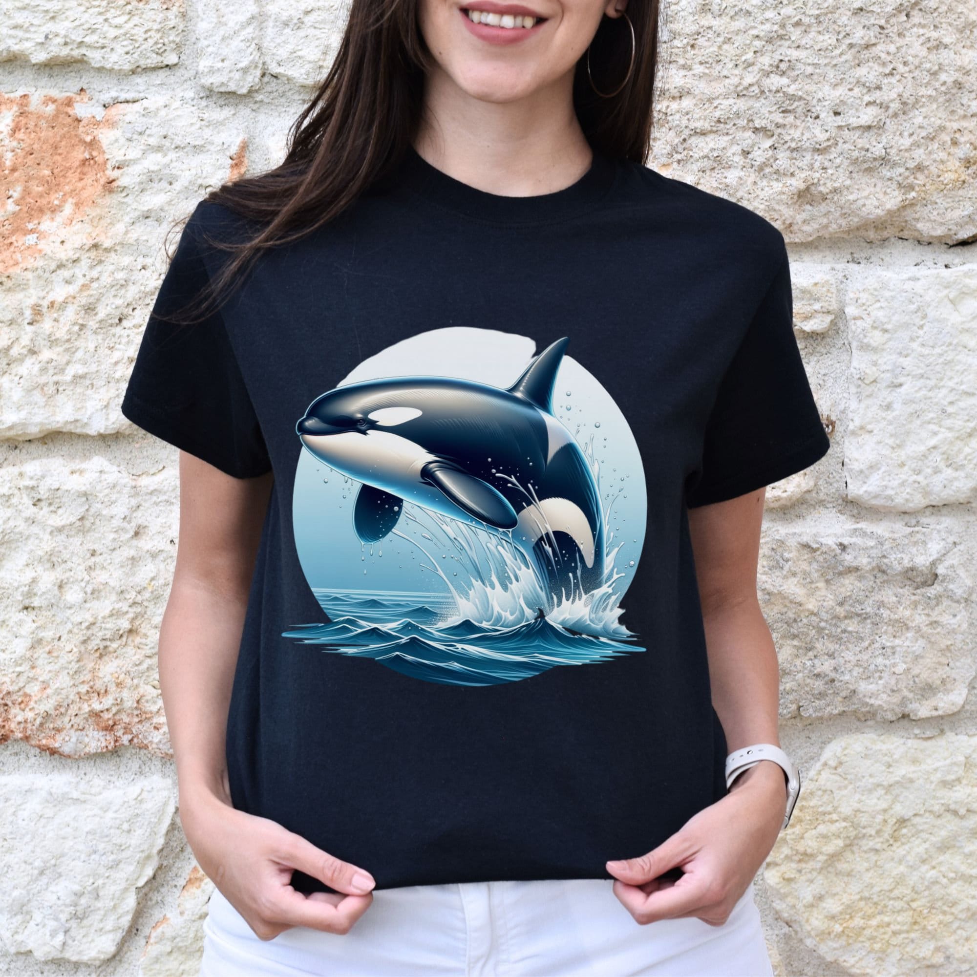 Cute Orca Shirt, Killer Whale T-shirt, Beautiful Respect the Locals ...