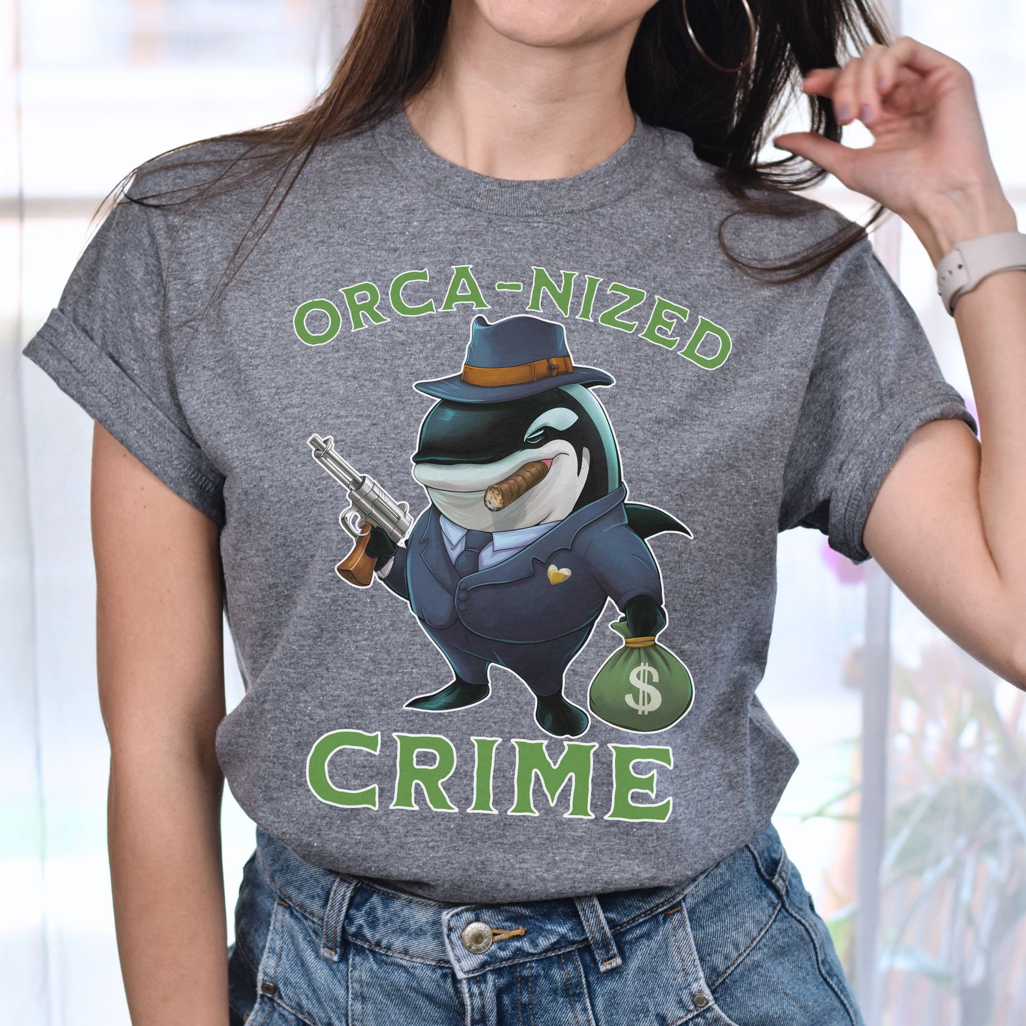 Organized Crime Orca Shirt, Killer Whale T-shirt, Ocean Respect Local ...