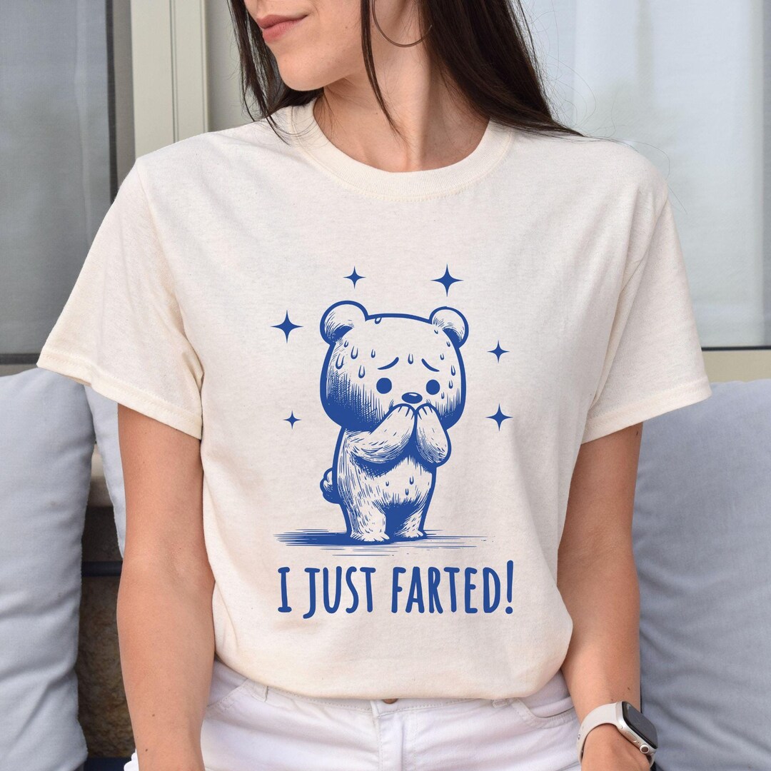 Funny Fart Bear Meme Shirt, Silly Unhinged Farting T-shirt ...