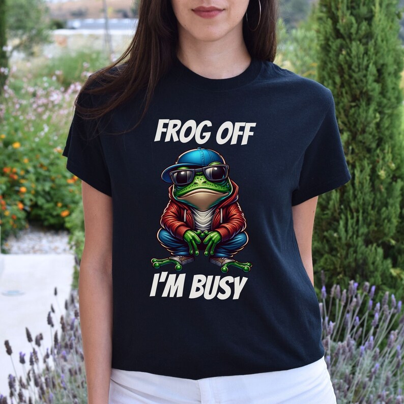 Cute Frog Shirt, Adorable Frog off I'm Busy T-shirt, Funny Amphibian ...