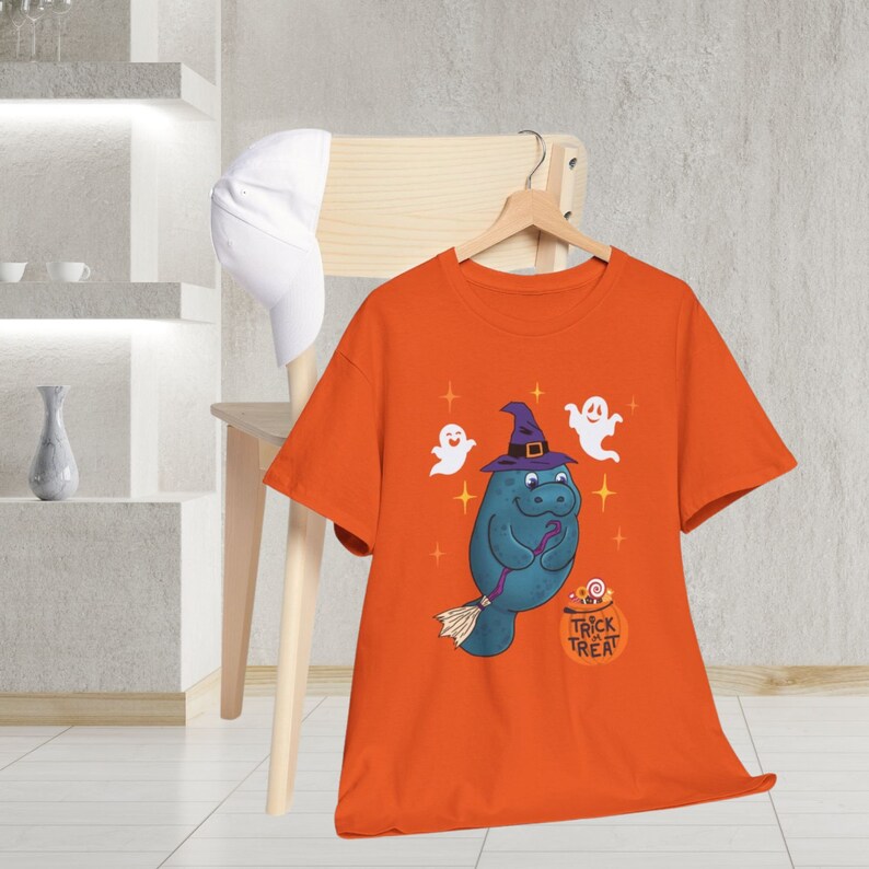 Halloween Manatee Shirt, Funny Witch Manatee T-shirt, Spooky Season ...