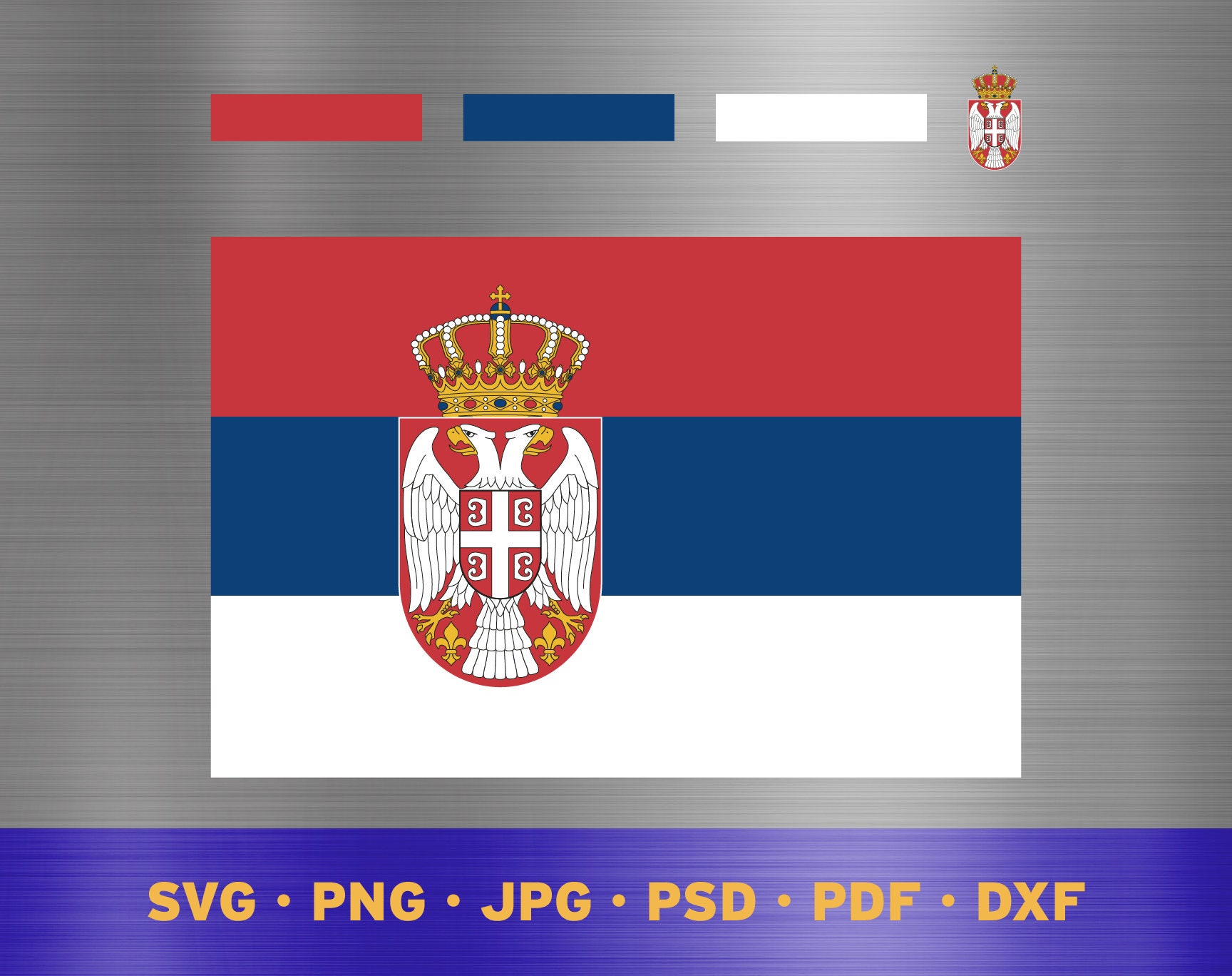 Serbia Flag Svg Layered, Serbian Flag Svg, Serbian Flag Cricut, Serbia ...