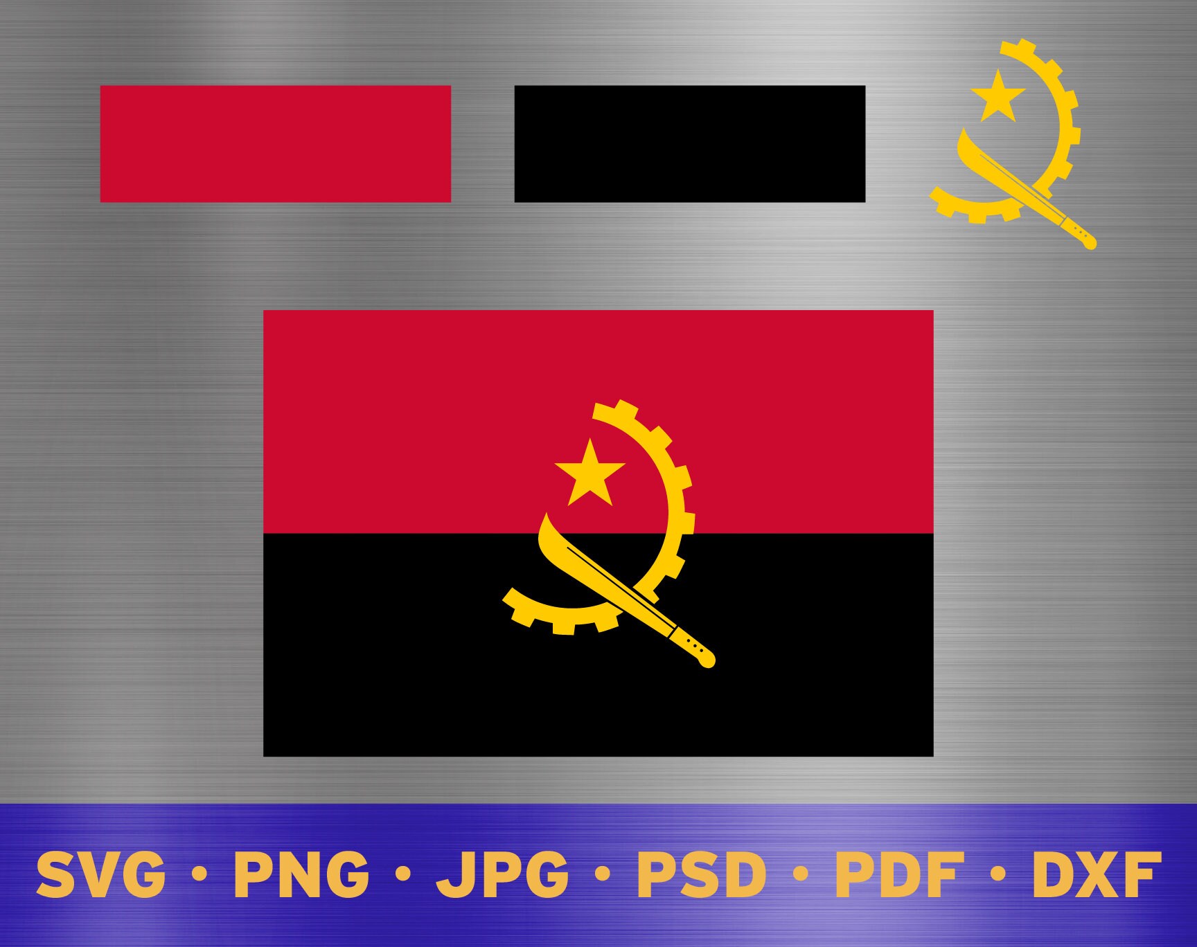 Drapeau angolais svg en couches svg drapeau angolais drapeau - Etsy France