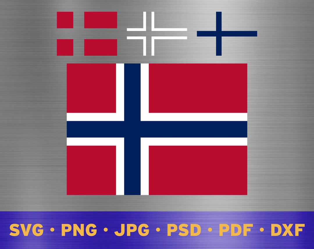 Norway Flag Svg Layered Norwegian Flag Svg Norwegian Flag - Etsy