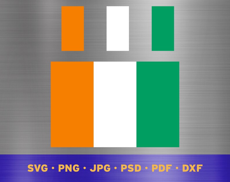 Côte D'ivoire Flag Svg Layered, Ivorian Flag Svg, Ivorian Flag Cricut ...