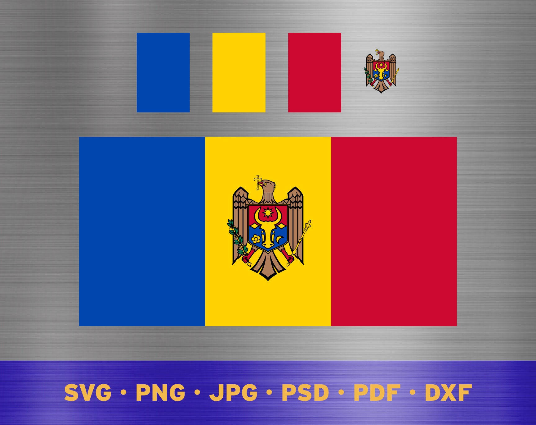 Moldova Flag Svg Layered, Moldovan Flag Svg, Moldovan Flag Cricut ...