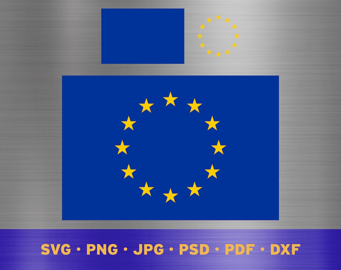European Union Flag Svg Layered, EU Flag Svg, EU Flag Cricut, European ...