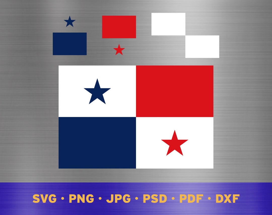 Panama Flag Svg Layered, Panamanian Flag Svg, Panamanian Flag Cricut ...