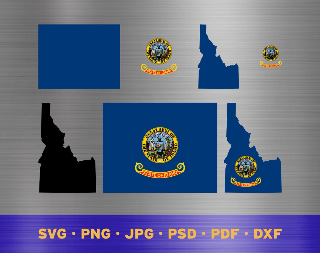 Idaho State Flag Svg Layered, Idaho State Flag Cricut, Idaho State Flag ...