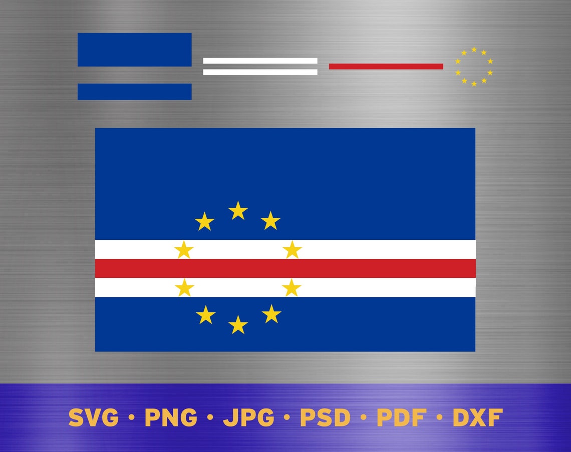 Cape Verde Flag Svg Layered, Cape Verdean Flag Svg, Cape Verdean Flag ...