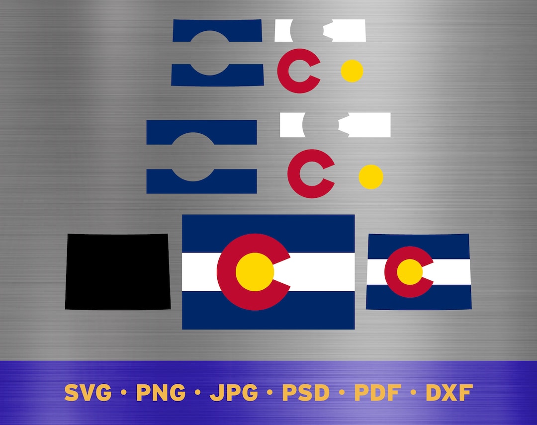 Colorado State Flag Svg Layered, Colorado State Flag Cricut, Colorado ...