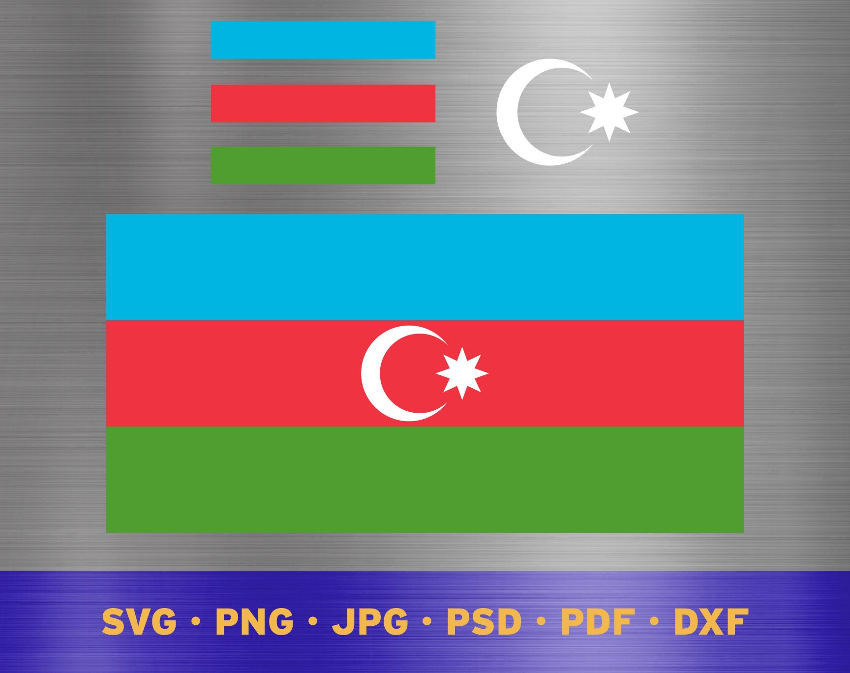 Azerbaijan Flag Svg Layered, Azerbaijani Flag Svg, Azerbaijani Flag ...