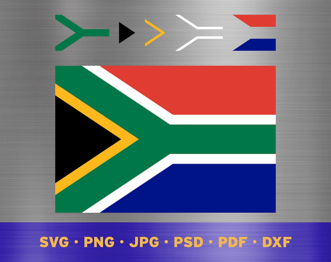 South Africa Flag Svg Layered, South African Flag Svg, South African ...