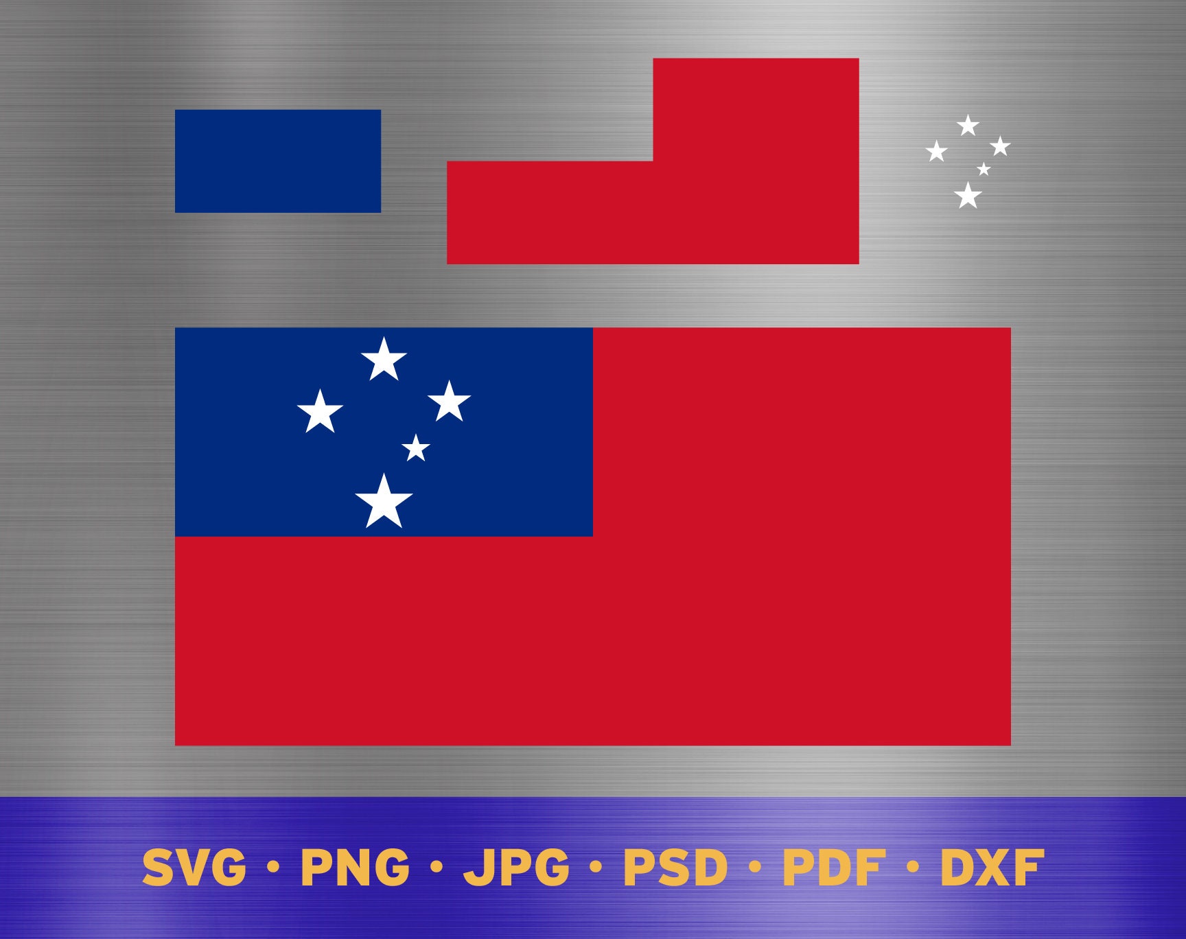 Samoa Flag Svg Layered, Samoan Flag Svg, Samoan Flag Cricut, Samoa Flag ...