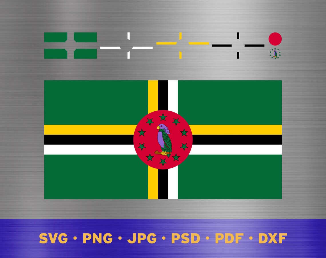 Dominica Flag Svg Layered, Dominican Flag Svg, Dominican Flag Cricut ...