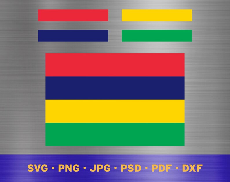 Mauritius Flag Svg Layered, Mauritian Flag Svg, Mauritian Flag Cricut ...