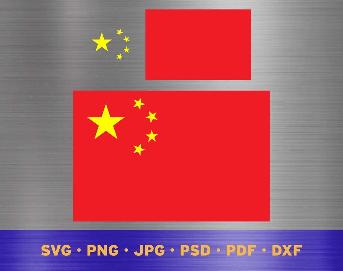 China Flag Svg Layered, Chinese Flag Svg, Chinese Flag Cricut, China ...