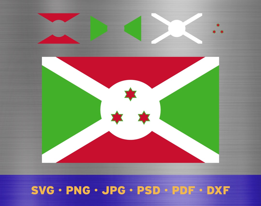 Burundi Flag Svg Layered, Burundian Flag Svg, Burundian Flag Cricut, Burundi Flag Png, Burundian ...