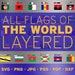 All Flags of the World Svg Layered, All Flags of the World Png, Every ...