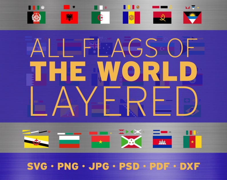 All Flags of the World Svg Layered, All Flags of the World Png, Every ...
