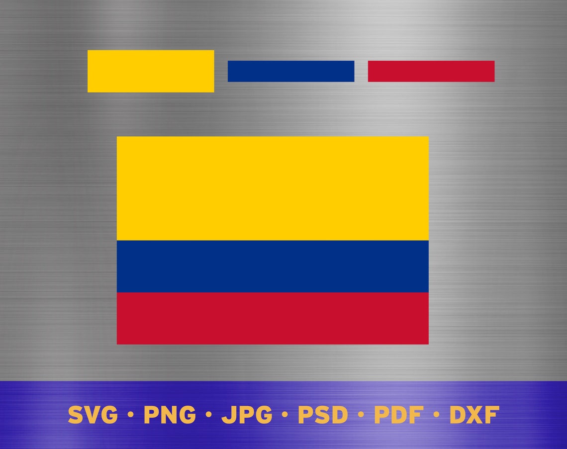 Colombia Flag Svg Layered, Colombian Flag Svg, Colombian Flag Cricut ...