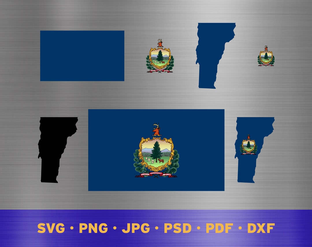 Vermont State Flag Svg Layered, Vermont State Flag Cricut, Vermont ...