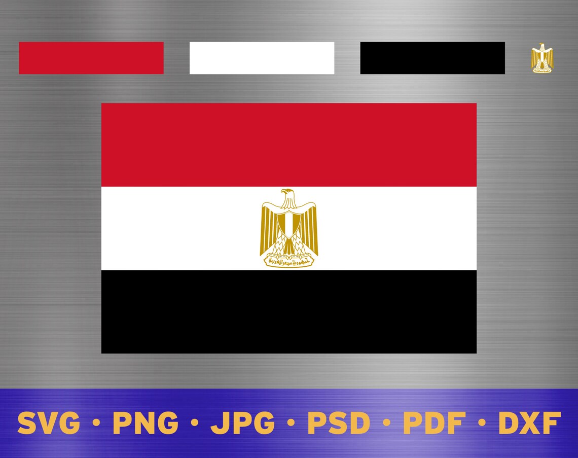 Egypt Flag Svg Layered Egyptian Flag Svg Egyptian Flag - Etsy