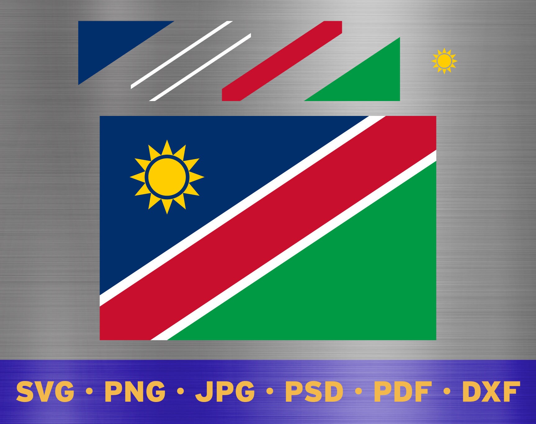 Namibia Flag Svg Layered Namibian Flag Svg Namibian Flag - Etsy