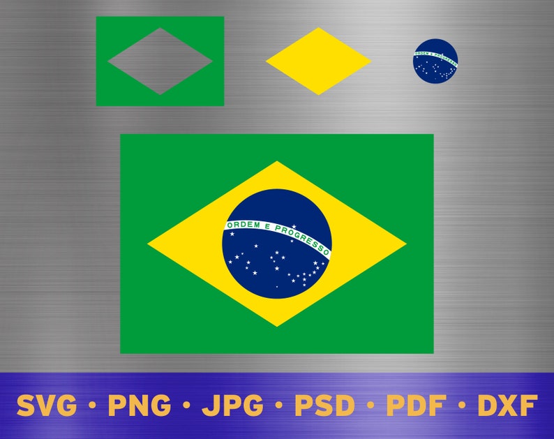 Brazil Flag Svg Layered Brazilian Flag Svg Brazilian Flag - Etsy