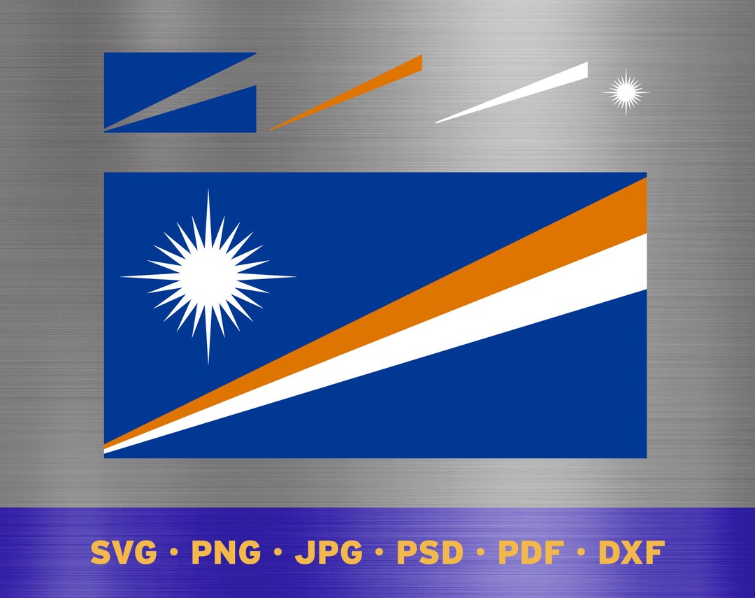 Marshall Islands Flag Svg Layered, Marshallese Flag Svg, Marshallese ...