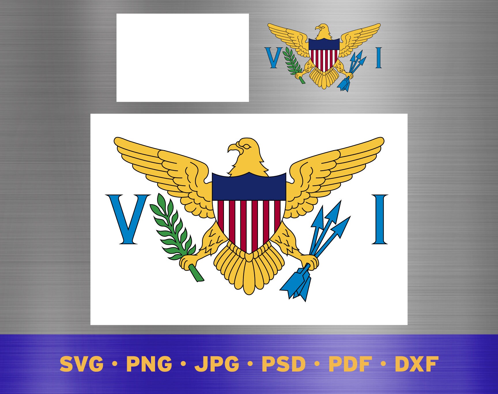 United States Virgin Islands Flag Svg Layered, United States Virgin ...