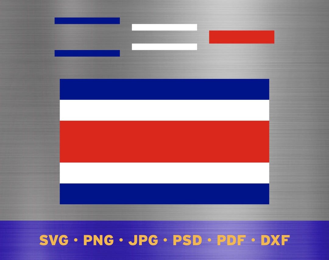 Costa Rica Flag Svg Layered, Costa Rican Flag Svg, Costa Rican Flag ...