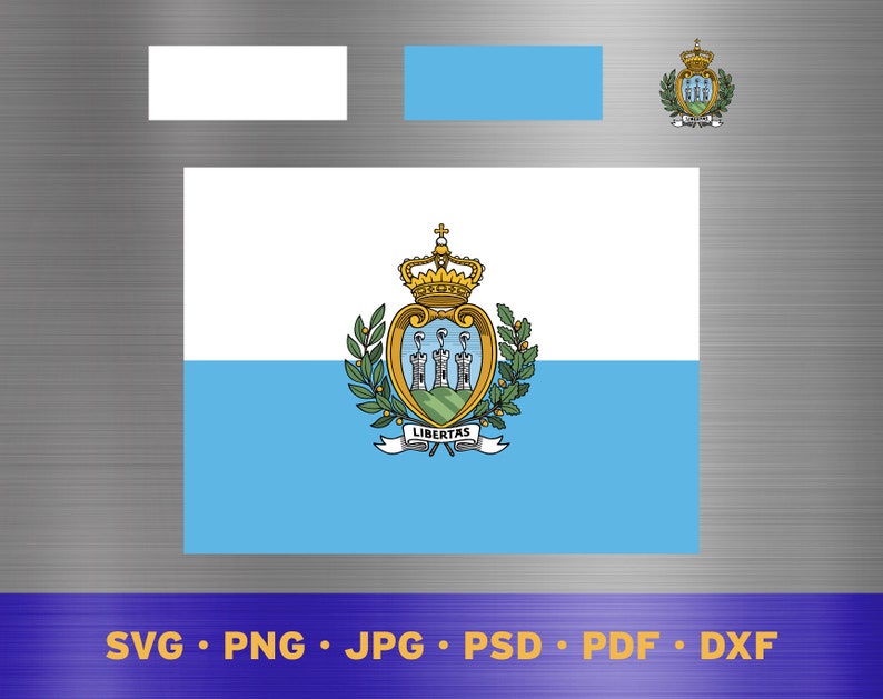 San Marino Flag Svg Layered, Sammarinese Flag Svg, Sammarinese Flag ...