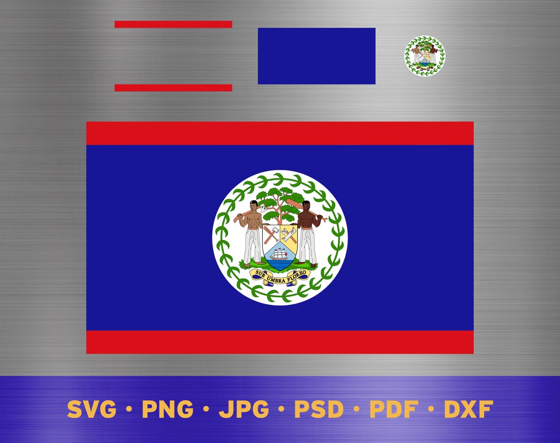 Belize Flag Svg Layered, Belizean Flag Svg, Belizean Flag Cricut ...