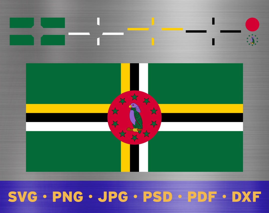 Dominica Flag Svg Layered Dominican Flag Svg Dominican Flag - Etsy