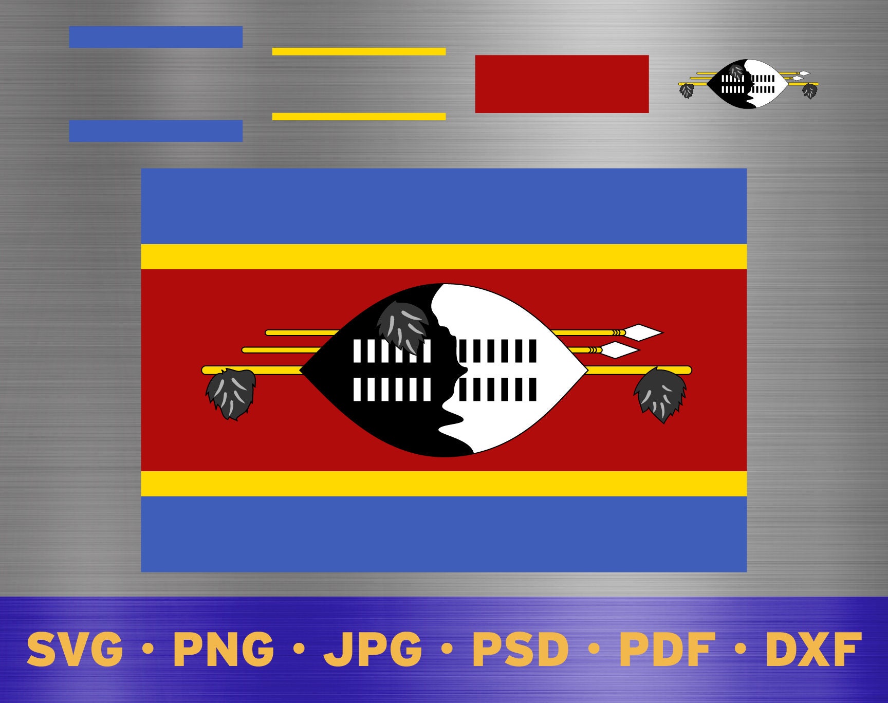 Eswatini Flag Svg Layered Swazi Flag Svg Swazi Flag Cricut - Etsy