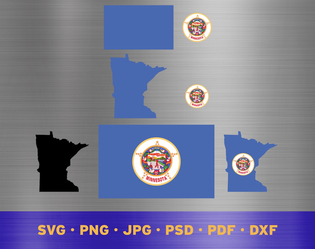 Minnesota State Flag Svg Layered, Minnesota State Flag Cricut ...
