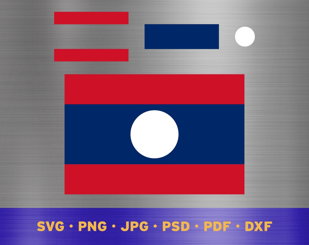 Laos Flag Svg Layered, Lao Flag Svg, Lao Flag Cricut, Laos Flag Png ...