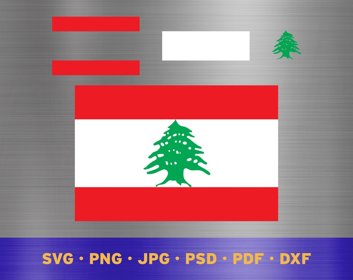 Lebanon Flag Svg Layered, Lebanese Flag Svg, Lebanese Flag Cricut ...