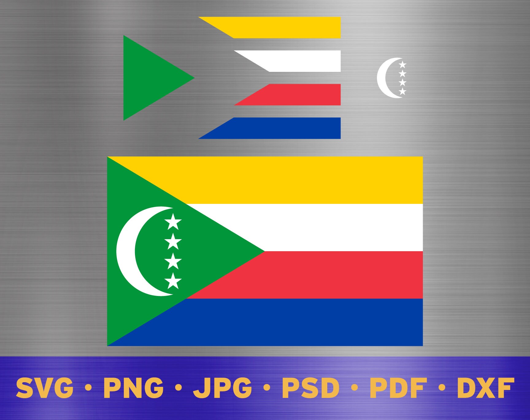 Comoros Flag Svg Layered Comorian Flag Svg Comorian Flag - Etsy